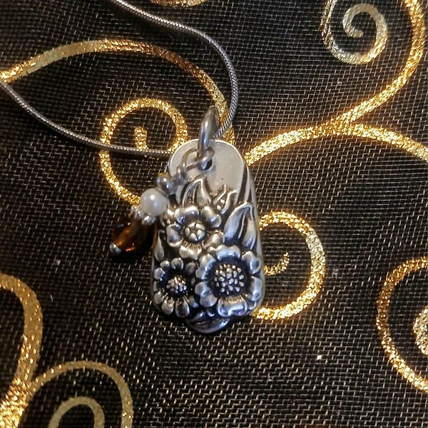 Vintage Spoon Necklace, Spoon Pendant, Fortune 1939, Silverware Jewelry ...