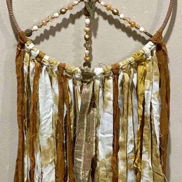 Alice Inspired Peace Wreath, Boho Decor, Boho Dreamcatcher, Peace ...