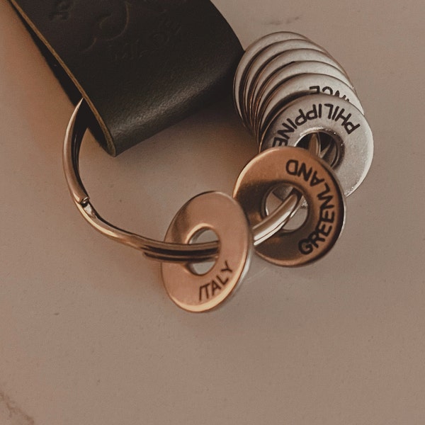 Travel Keychain & Country Tokens, Gifts for a Traveler, Traveller ...