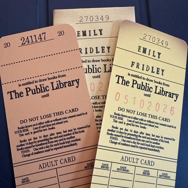 Personalised Old Fashioned Vintage Public Library Card Bookmark - Etsy