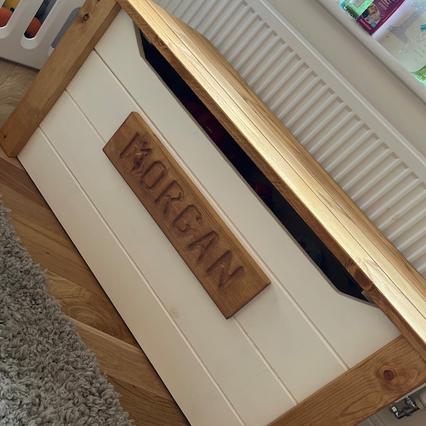 Personalised Wooden Toy Box 100's of Colours - Etsy UK