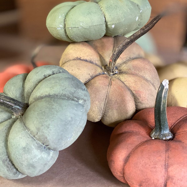 DIGITAL FILE Primitive Grungy Fall Pumpkin Gourds Printable Sewing ...