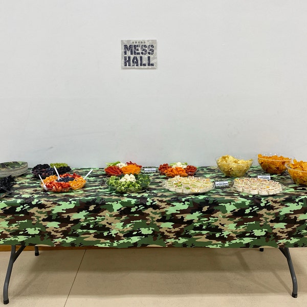 Mess Hall Party Sign - Army Military Birthday Party Decorations - Etsy