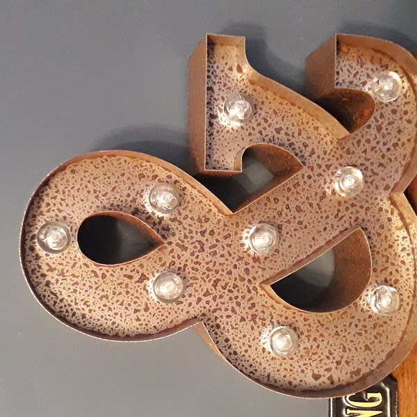 XL Rustic Barn Style Giant Wooden LED Light up Letter Lights - A-Z ...