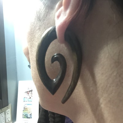 Areng Wood Oval Spirals - Etsy