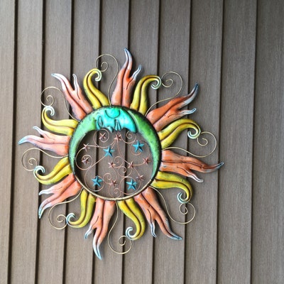 30 Outdoor Metal Hanging Sun Decor - Etsy