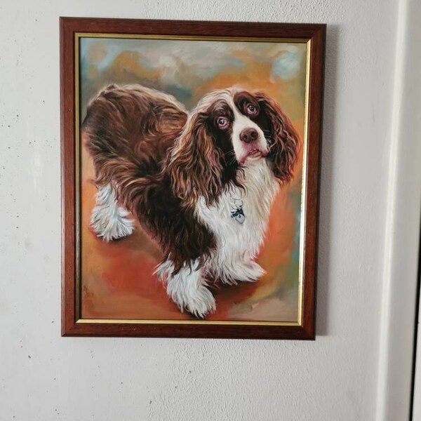 Pet Art Love Gift, Oil Dog Portrait, Special Custom Gift From Your ...
