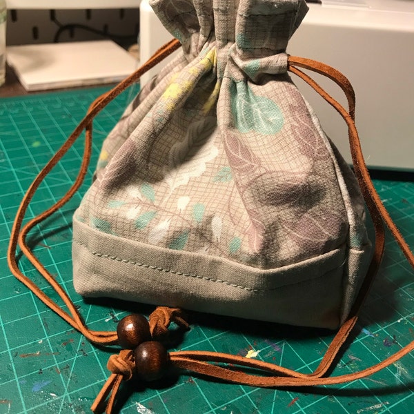 Drawstring Bag PDF Sewing Pattern | Instant Download | Flat Bottom Dice ...