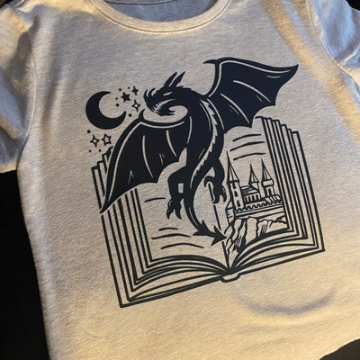 Dragon SVG, Halloween SVG, Book SVG, Reading Svg, Mystical Svg, Book ...