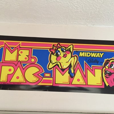 Ms. Pac Man Marquee, Arcade, 12 X 36 Video Game Poster, Print - Etsy