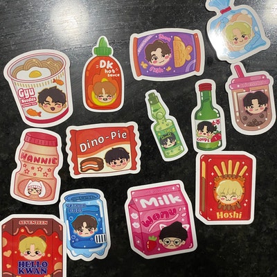 SVT Sticker Set / Cutie Snacks Sticker Collection / Fanmade Kit / Kpop ...