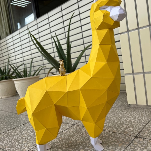 Alpaca, Lama Paper Craft, Digital Template, Origami, PDF Download DIY ...