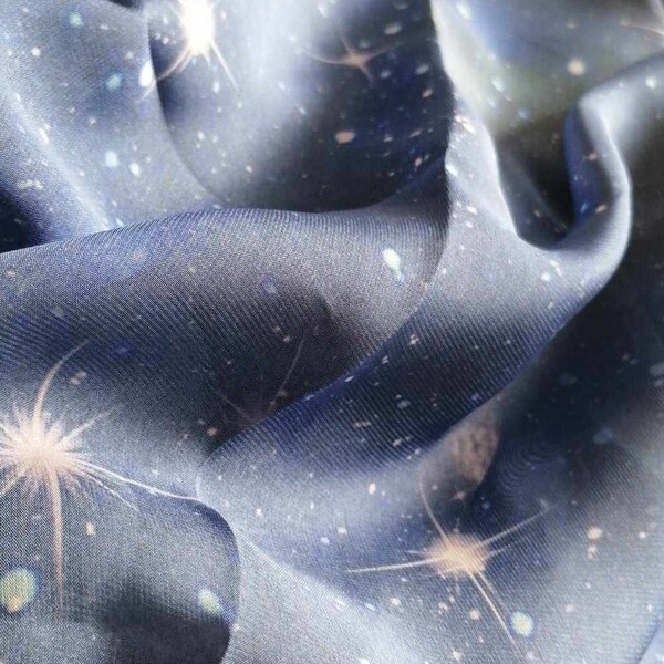 Space Galaxy Stars Chiffon Fabric Sky Universe Sheer Fabric - Etsy