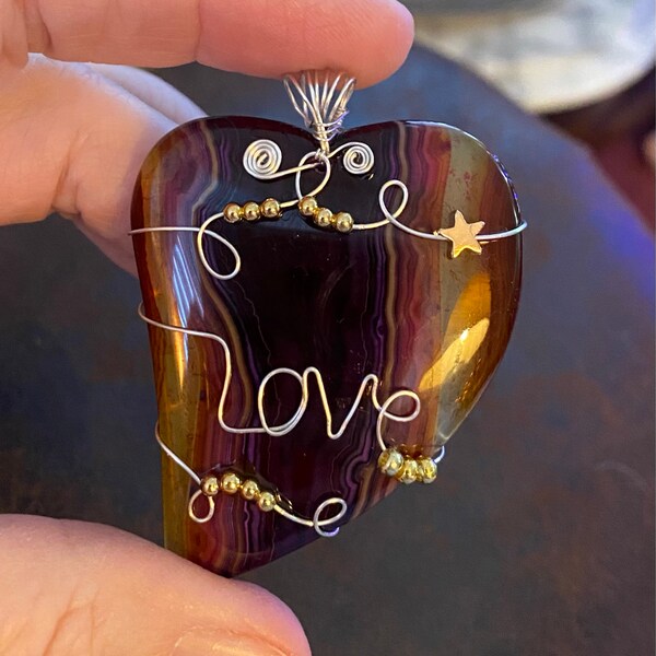 Red or Rusty Colored Agate Stone Pendants/swirl Design/unique/gorgeous ...