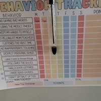 Kids Behavior Chart Printable Template, Good Behavior Chart Boys Girls ...