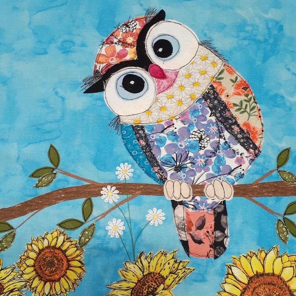 Owl Quilt Patchwork Pattern Olivia the Quirky Nocturnal Bird Scrap ...