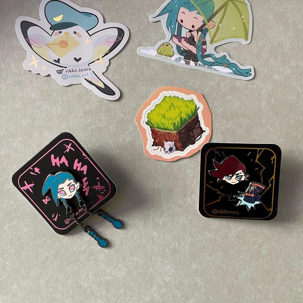 Jinx and Vi Mini Pins | Arcane | Enamel Pin - Etsy