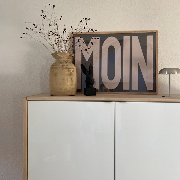 Moin Poster Minimalistic Minimal Entryway Decor Typography Print Hello ...