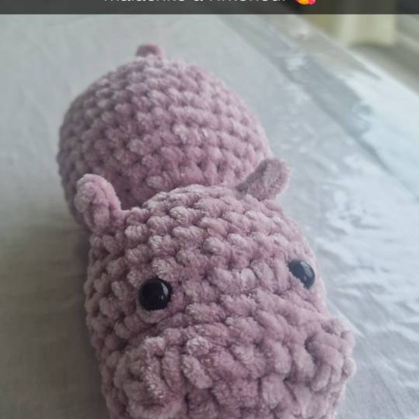 Happy the Hippo, NO-SEW Crochet Amigurumi PDF Pattern, Adorable Cute ...