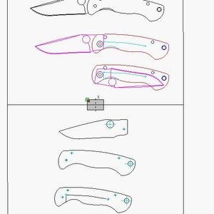 Large Chef Knife Template for Diy Knife Makers, Pdf Dwg Dxf Digital ...
