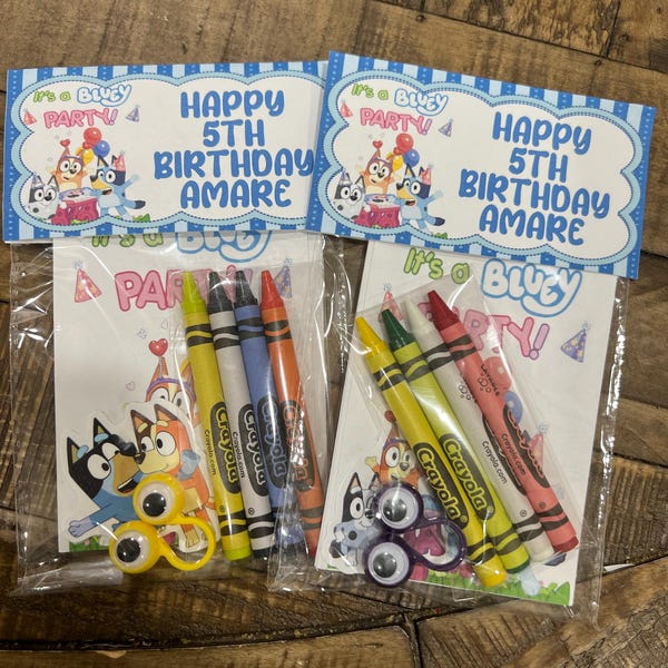 Sticky Gecko Bluey Birthday Party Coloring Book Set | Bluey Party ...