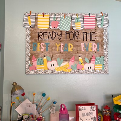 School Supplies Back to School Bulletin Board or Classroom Door Decor ...