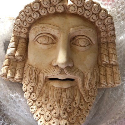 Zeus Mask Ancient Greek Theater King of Gods Ruler of Sky and Thunder ...