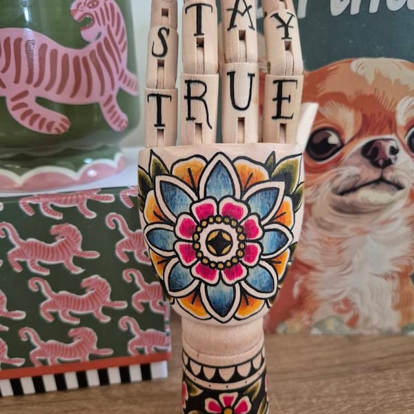 Wooden Arm and Hand With Skull and Burning Church Tattoo Design - Etsy