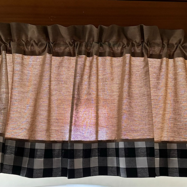 Black and White Buffalo Check Valances Homespun Valance Farmhouse ...