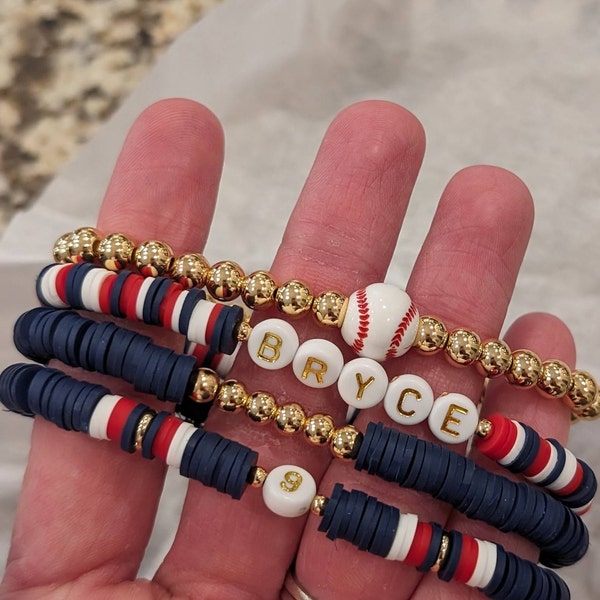 Personalized Sports Bracelets - Etsy