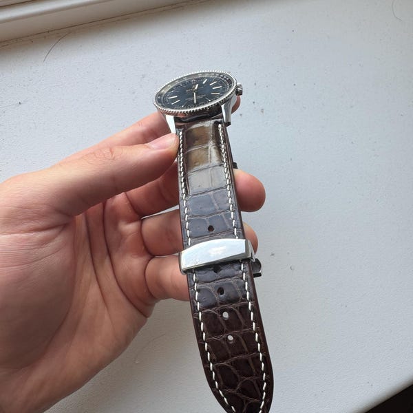 Custom Leather Watch Band, Leather Watch Strap, Genuine Leather Strap ...