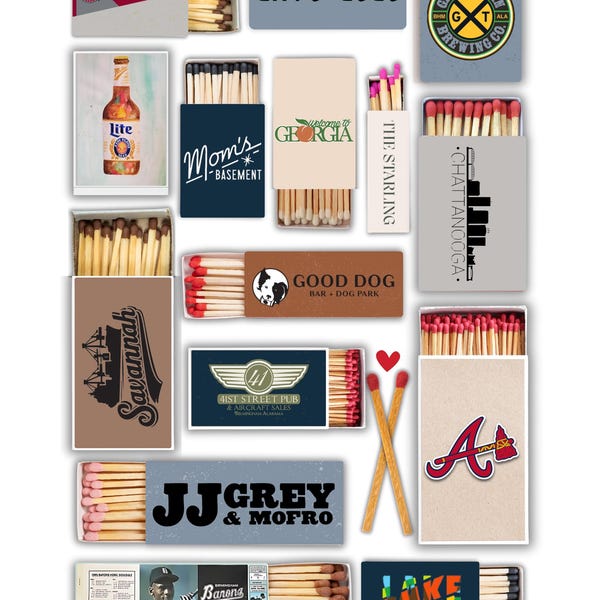 CUSTOM MATCHBOOK ART | Personalized Digital Matchbox Gift | Large ...