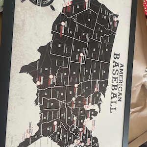 Football Stadium Map Vintage Football Decor Tracker Pin Map or Map ...