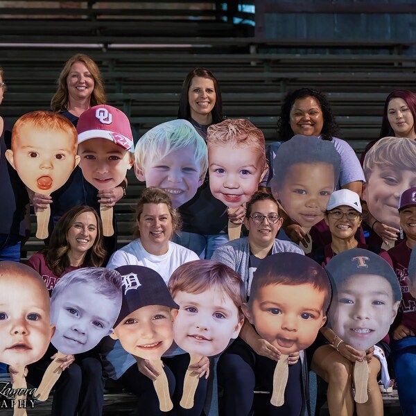 Custom Big Large Face Fans, Wedding Heads, Bachelorette Groom Face ...
