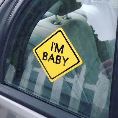I'm Baby Hazard Sign Vinyl Decal Sticker - Etsy