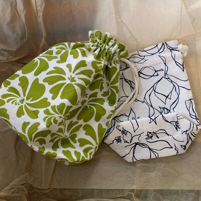 Canvas Drawstring Bag, Fabric Storage Bag, Geometric Pattern, Project ...