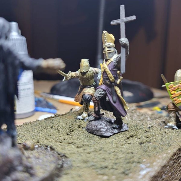 Medieval Crusader Scandinavian Fighting Knights, Resin, 1/72, 28mm ...