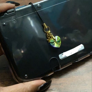 Cell Phone Charm Dust Plug 3.5mm Audio Jack or Strap AB Crystal Silver ...