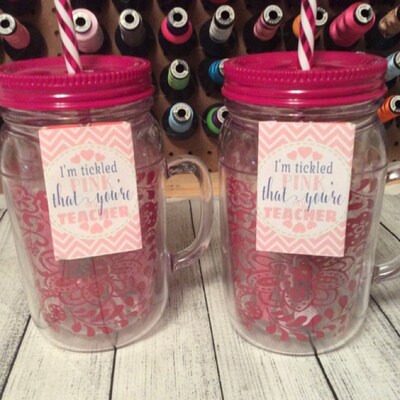 Tickled Pink Tags, Teacher Gift Tags, I'm Tickled Pink That You're My ...