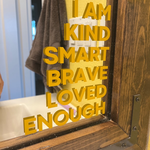 Mirror Decal, Affirmation Mirror Decal, Daily Affirmations ...