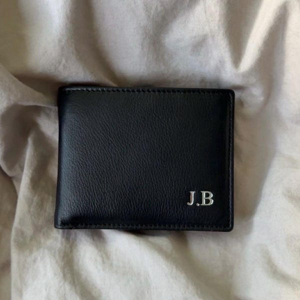 Mens Monogrammed Leather Wallet - Etsy
