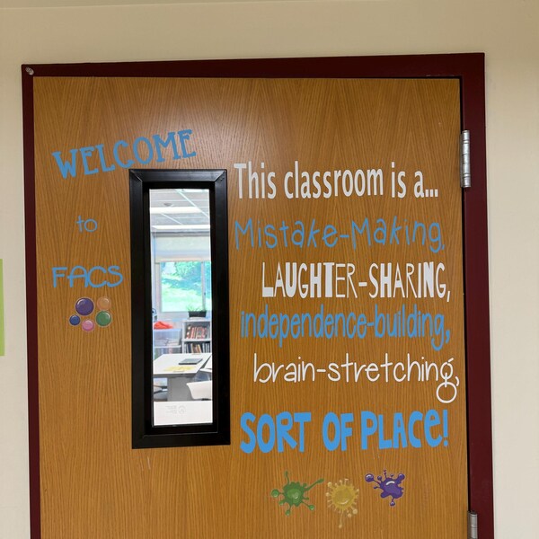 In This Classroom We Are Family Wall Vinyl Decal, Classroom Door Vinyl ...