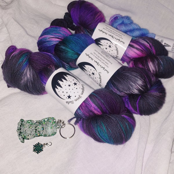 Dark Galaxy | MADE TO ORDER | Hand Dyed Yarn, Indie Dyed Yarn, Sock ...