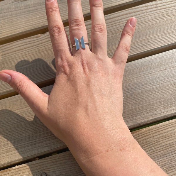 BTS Ring Kpop Sterling Silver by Purple Moon Jewellery Kr001 - Etsy