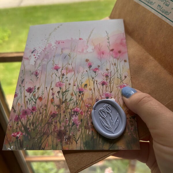 Wildflowers Field Note Cards, Wildflowers Note Cards, Note Cards With ...