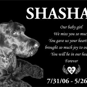 Large 12x9 Personalized Pet Headstone, Tombstone Laser Engraved on the ...