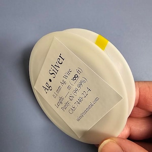 99.99% Pure Silver (ag) Wire; 12, 18, 24, 28, 32 & 38-ga (0.1, 0.2, 0.3 ...