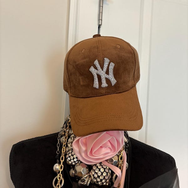 Blue NY Rhinestone Caps - Etsy