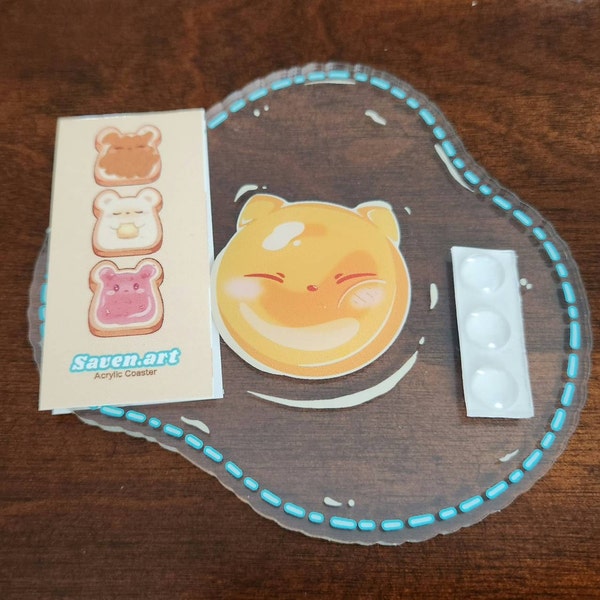 Acrylic Coasters, Breakfast Coasters, Drinkware, Cute Anime Style ...