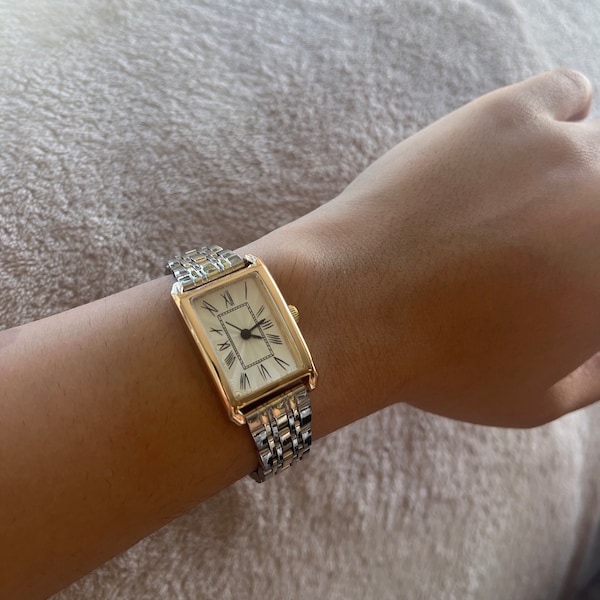 Watch for Women, Silver Colour, Roman Numeral Dial, Square Design, Easy ...